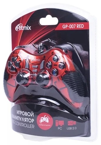 Купить Игровой контроллер Ritmix GP-007 красный в Алматы – Магазин на ...
