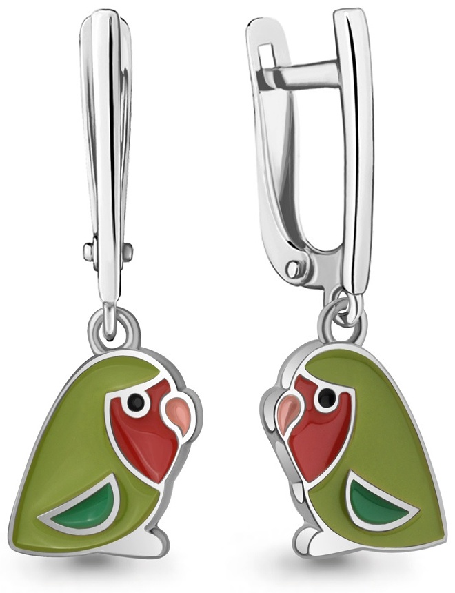 Купить Серьги AQUAMARINE 34492 вес 2.41 г серебро, эмаль в Алматы ...