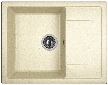 Купить Кухонная мойка Dr.Gans Техно 650 врезная 65х51х20 см, искусственный мрамор, тон латте в ...