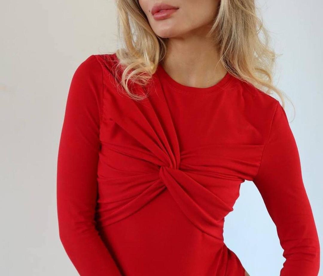 Купить Лонгслив DD BREND белый, красный в Алматы – Магазин на Kaspi.kz