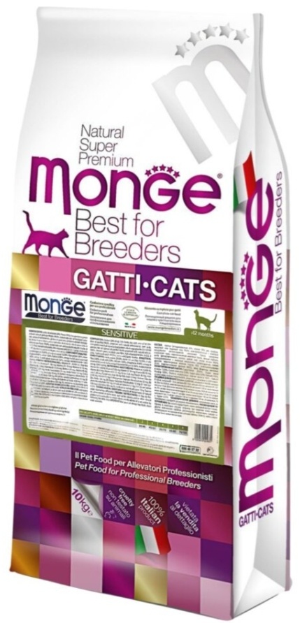Купить Корм Monge Корм MONGE CAT BREEDER SENSITIVE\СУХОЙ КОРМ ДЛЯ КОШЕК ...