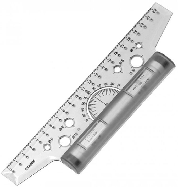 Купить Линейка рейсшина СТАММ ЛР10 22 см 1 шт пластик белый в кредит в Алматы Kaspi Магазин