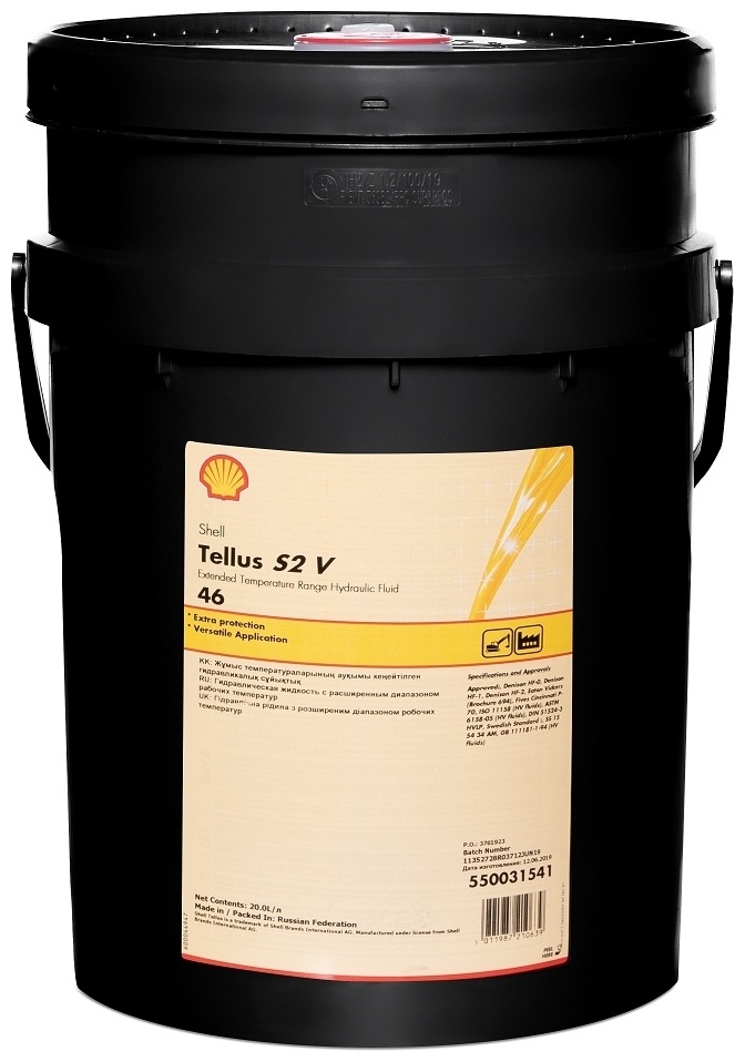 Купить SHELL гидравлическое масло 550031541 Tellus S2 V 46 20 л в ...