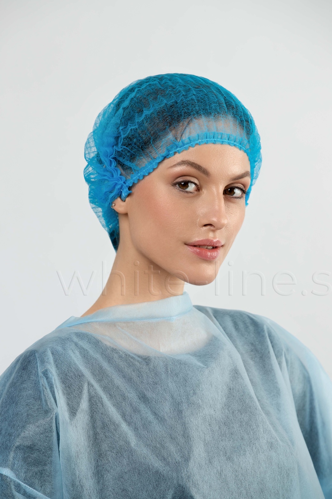 Купить Шапочка медицинская двухслойная 100 шт голубой в Алматы – Магазин на Kaspi.kz