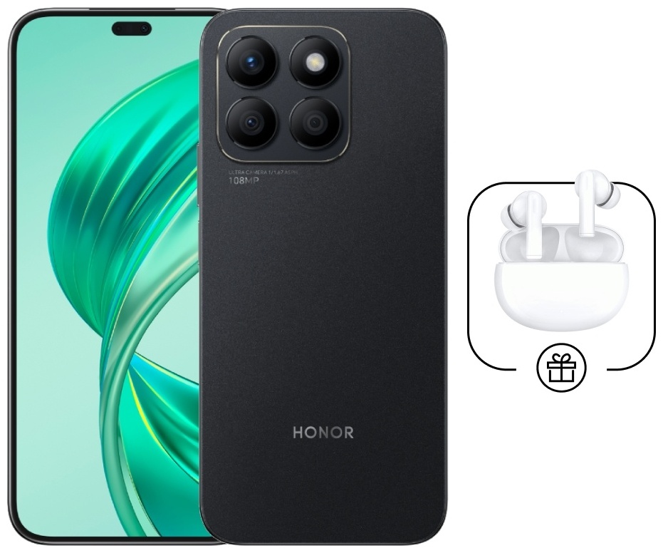Купить Смартфон HONOR X8b 8 ГБ/128 ГБ черный + подарок в Алматы ...