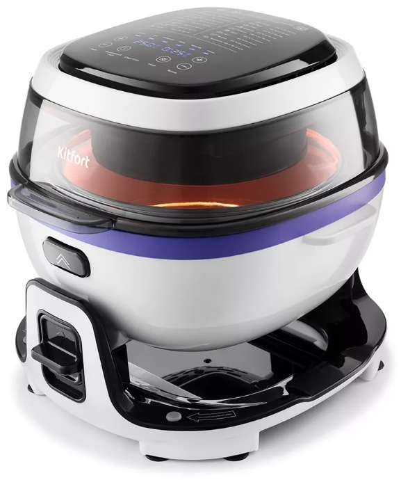 Купить Аэрогриль Kitfort КТ-2218-2 белый, фиолетовый в Алматы – Магазин на Kaspi.kz