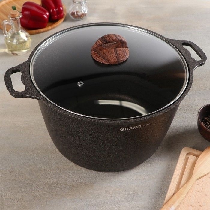 Купить Kukmara кастрюля Granit ultra кго102а алюминий 10 л в кредит в ...