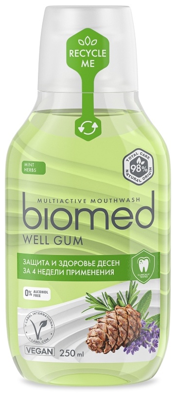 Купить Biomed Well Gum ополаскиватель лечебные травы 250 мл в Алматы ...