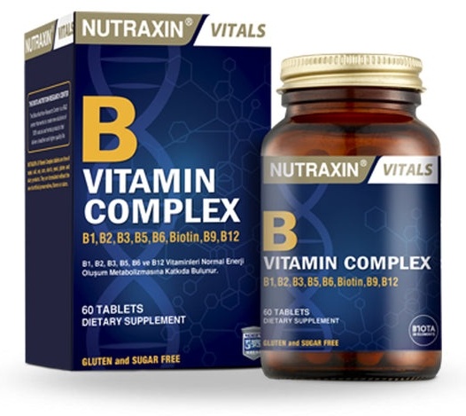 Купить NUTRAXIN витамин B Complex 60 таблеток в Алматы – Магазин на ...