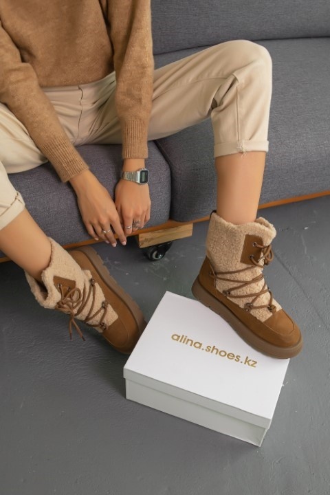 Купить Угги Alina shoes.kz XUS-327AS14-12W-Alledam коричневый 36 в ...