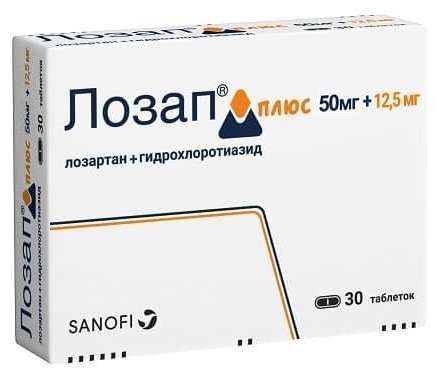 Купить Лозап Плюс таблетки 50 мг/12.5 мг 30 шт в Алматы – Магазин на ...
