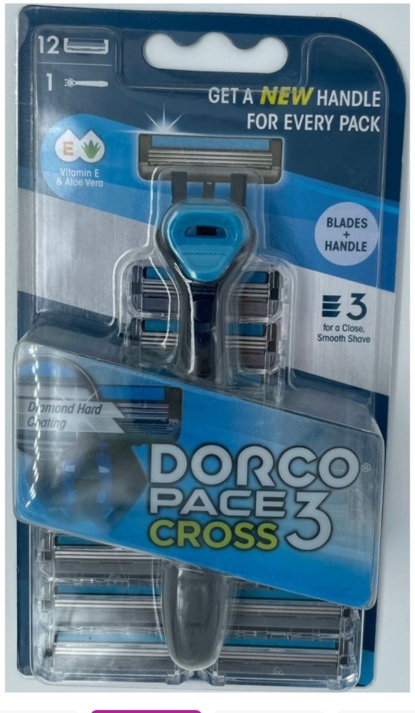 Купить DORCO Pace 3 Cross бритвенный станок 1 шт + сменные кассеты 12 ...