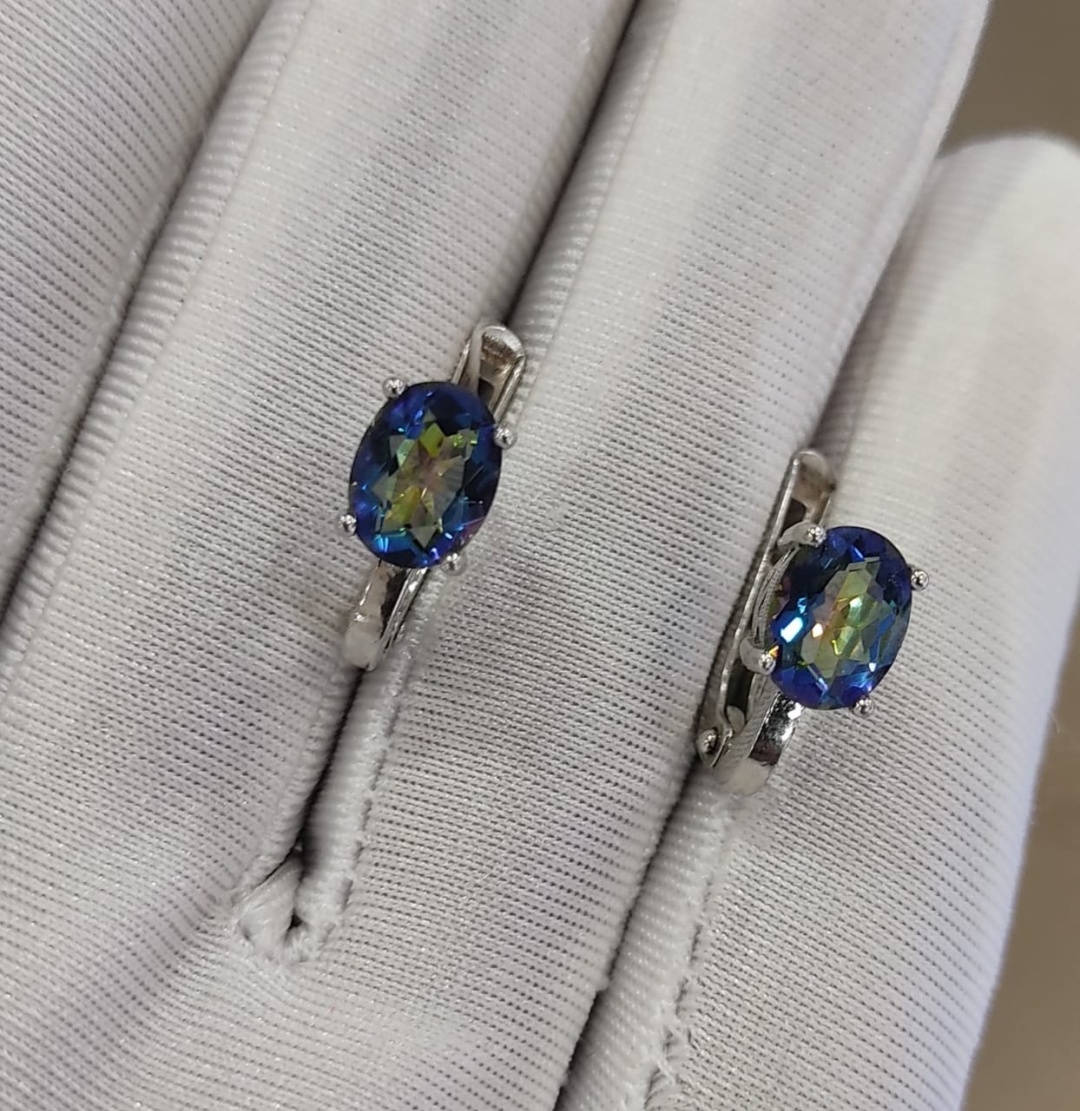 Купить Серьги Teosa E-DRGR00554-MQB вес 2.53 г серебро, кварц в Алматы ...