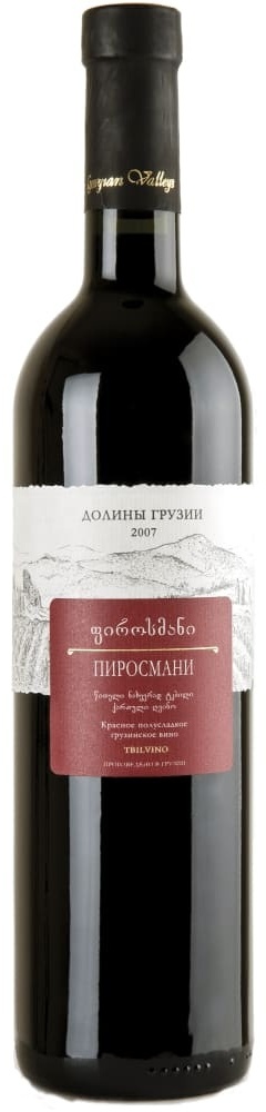 Купить Вино Долины Грузии Пиросмани полусладкое красное 12.5% 0.75 л в ...