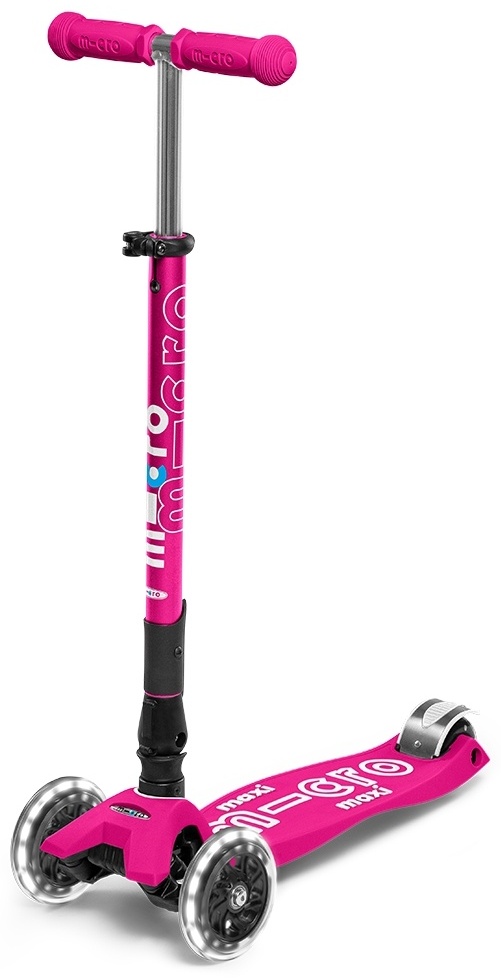 Купить Самокат Micro Maxi Deluxe Foldable LED Shocking Pink MMD096 розовый в Алматы – Магазин на ...