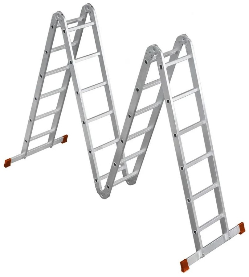 Купить Лестница алюминиевая трансформер SARAYLI 4x6 ступеней в Алматы ...