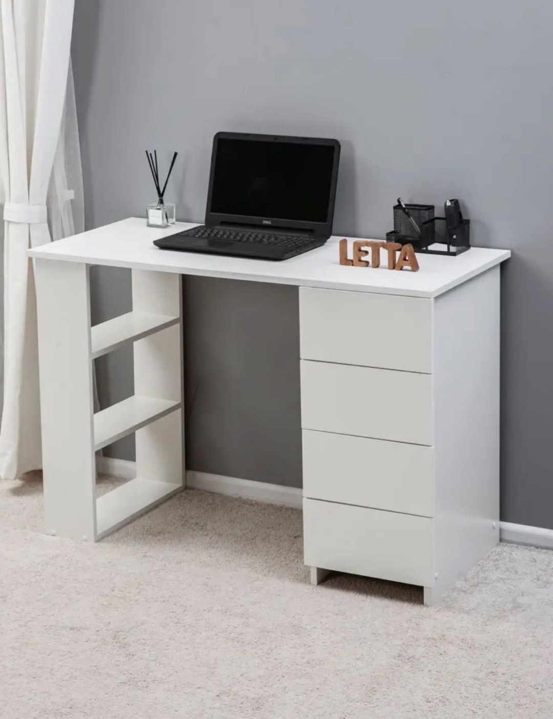 Купить Стол письменный Letta 134-245, 45x106x75 см, белый в Алматы ...