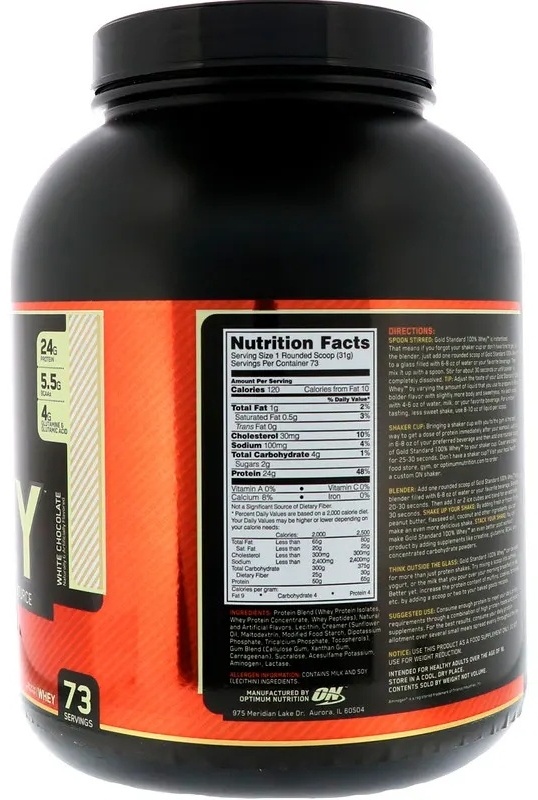 Купить Протеин Optimum Nutrition 100% Whey Gold Standard Белый шоколад ...