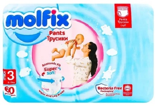 Купить Трусики Molfix M, 60 шт в Алматы – Магазин на Kaspi.kz