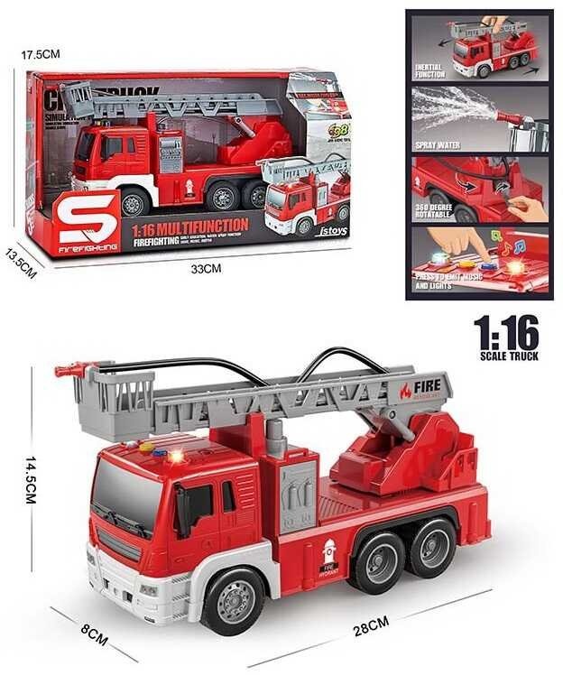 Купить Пожарная машина Jian Sheng Toys Пожарная машина JS109, пластик ...