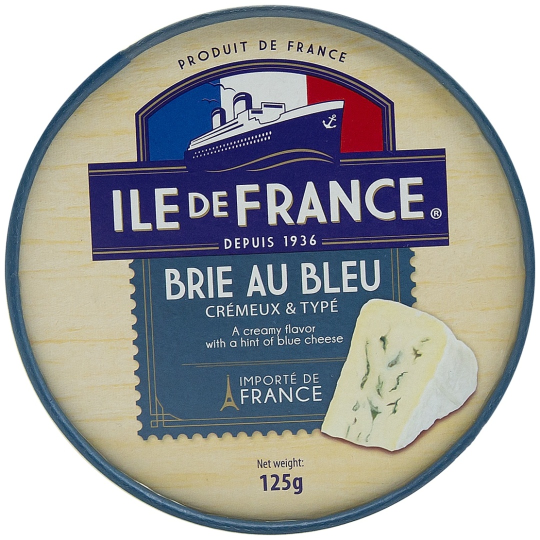 Купить Сыр ILE DE FRANCE Brie Au Bleu с плесенью бри 50% 125 г в кредит ...
