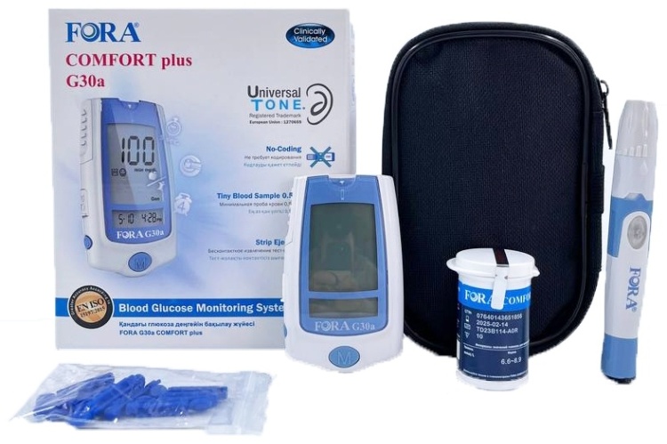 Купить Fora глюкометр Comfort Plus G30a + Тест-полоски для глюкометра ...