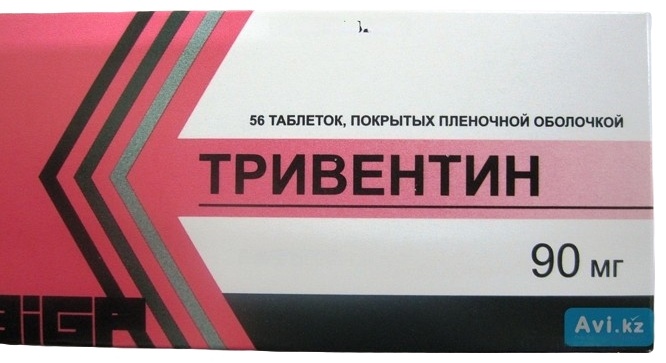 Купить Тривентин таблетки 90 мг 56 шт в Алматы – Магазин на Kaspi.kz