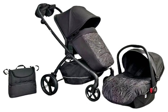 Купить Коляска универсальная 2 в 1 Luxmom N91+C, черный в Алматы ...