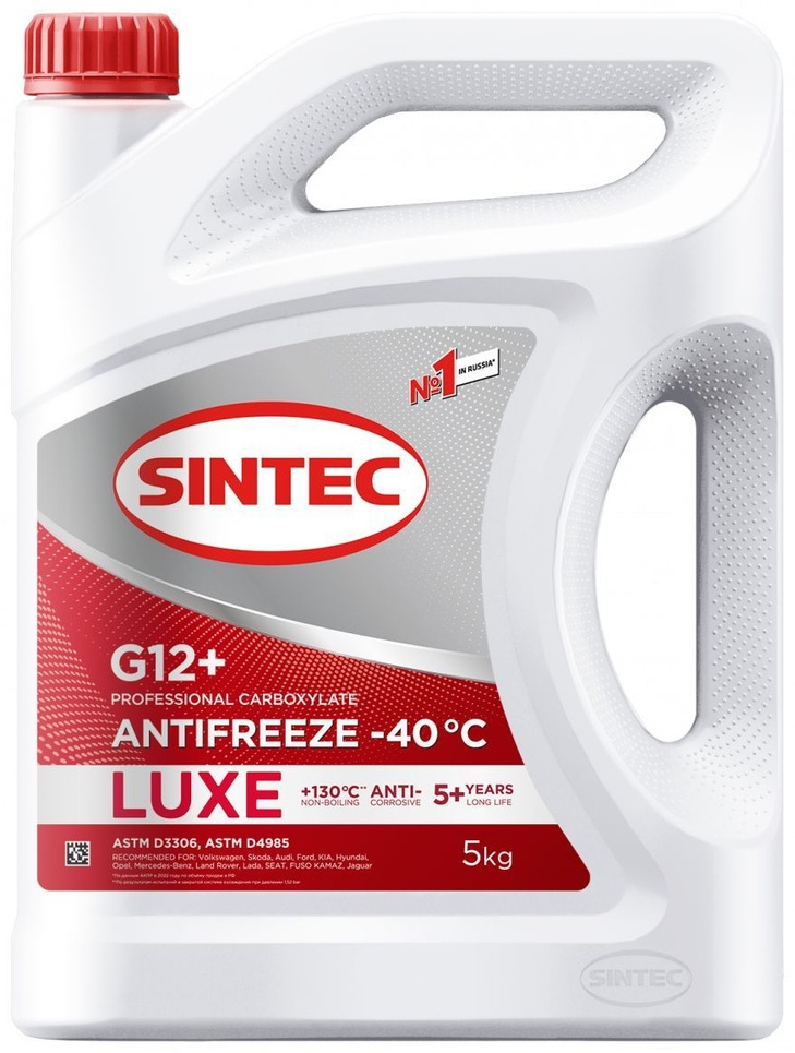 Купить Антифриз SINTEC Luxe красный (розовый) G-12 5 л в Алматы ...