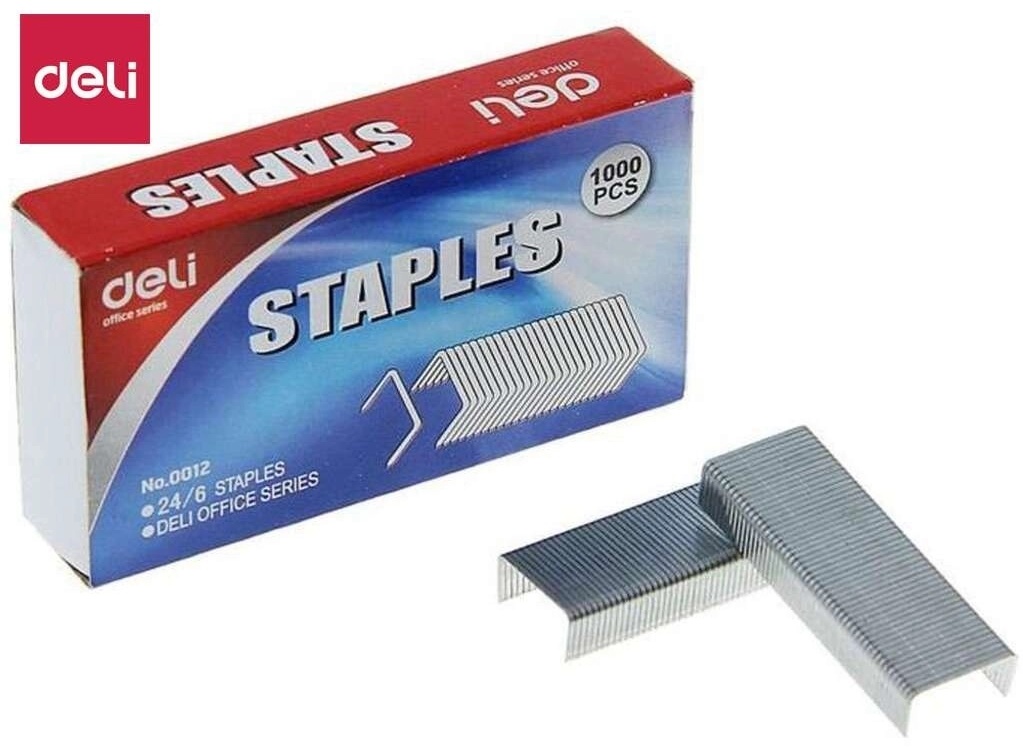 Купить Скобы DELI №24/6 КM1000-0012 1000 шт в Алматы – Магазин на Kaspi.kz