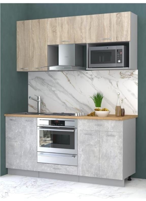 Купить Кухонный гарнитур NUR MEBEL NUR MEBEL, 180x220х60 см, ЛДСП ...