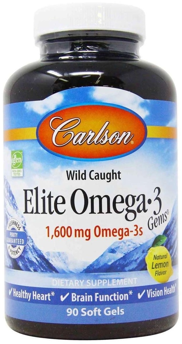 Купить Carlson Labs омега жирные кислоты Elite Omega 1600 мг 90 капсул ...