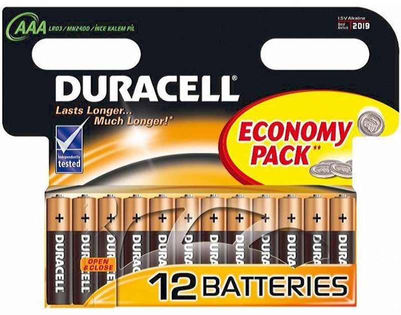 Купить Батарейка AAA Duracell 12 шт в Алматы – Магазин на Kaspi.kz