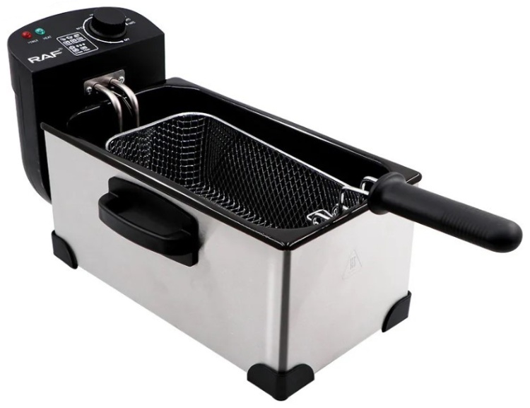 Купить Фритюрница RAF R.5299 черный-серый в кредит в Алматы – Kaspi Магазин
