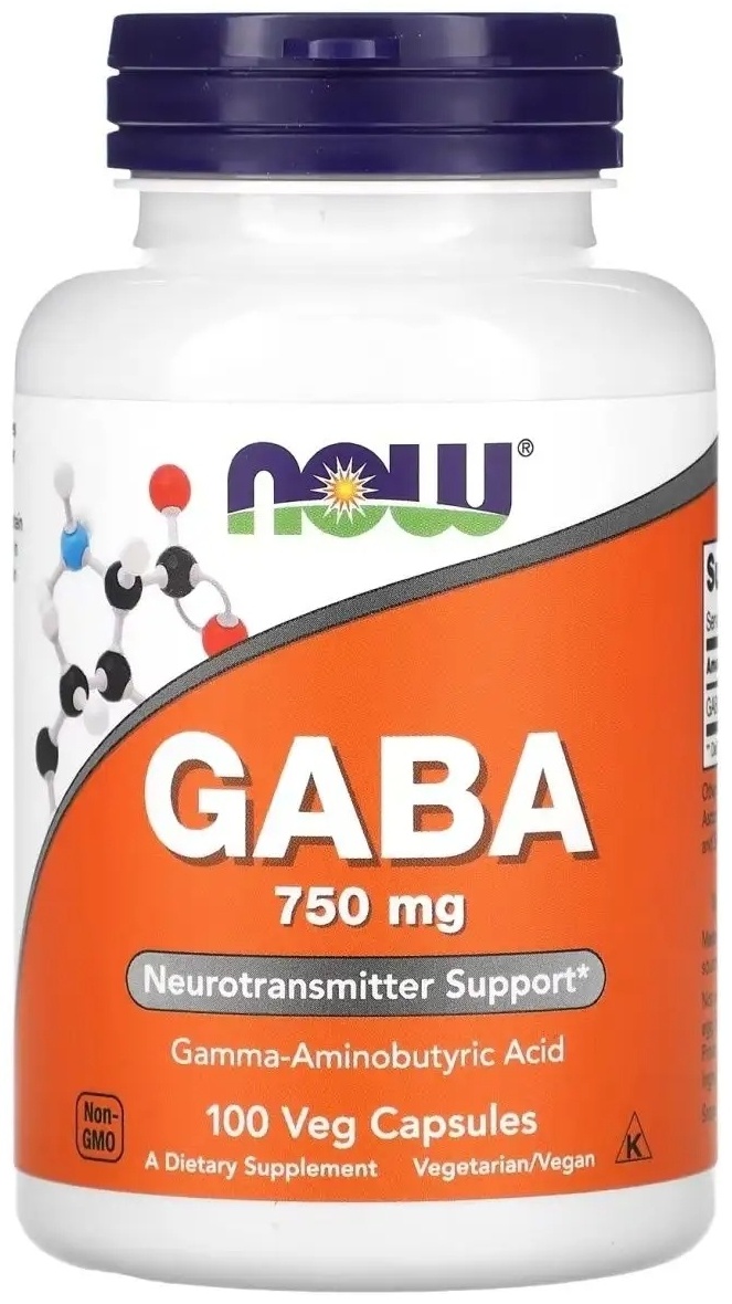 Купить NOW ГАБА ГАМК GABA, 750 мг 100 капсул в Алматы – Магазин на Kaspi.kz