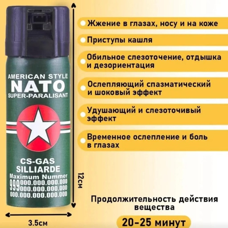 Купить Газовый баллончик Hoffmann American Style Nato 60 мл в Алматы ...