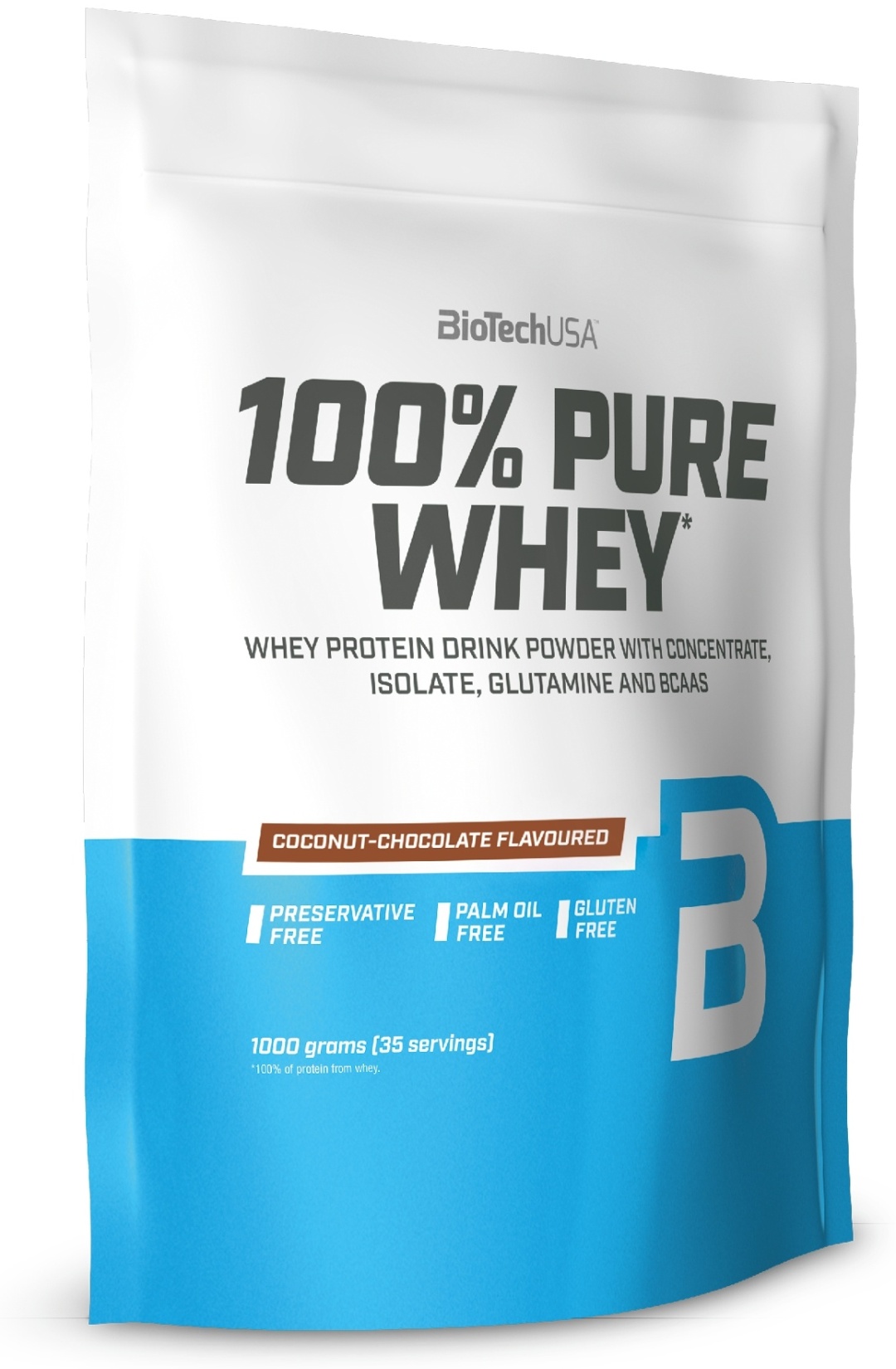 Купить Протеин BioTech USA 100% Pure Whey Кокосово-шоколадный 1000 г в ...