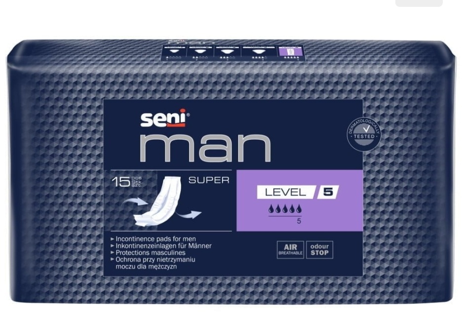 Купить Прокладки урологические Seni MAN SUPER / LEVEL 5 для мужчин 15 ...