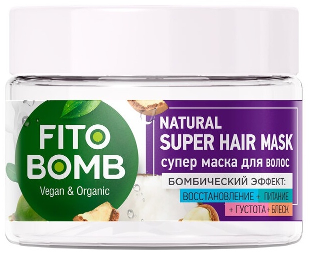 Купить Fito Bomb маска Fito Bomb Natural Super Hair Mask 250 мл в Алматы – Магазин на Kaspi.kz