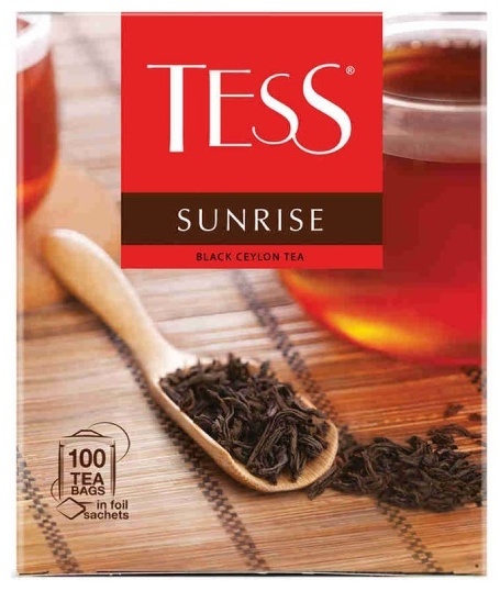 Купить ЧАЙ TESS SUNRISE черный 100 пакетиков в Алматы – Магазин на Kaspi.kz
