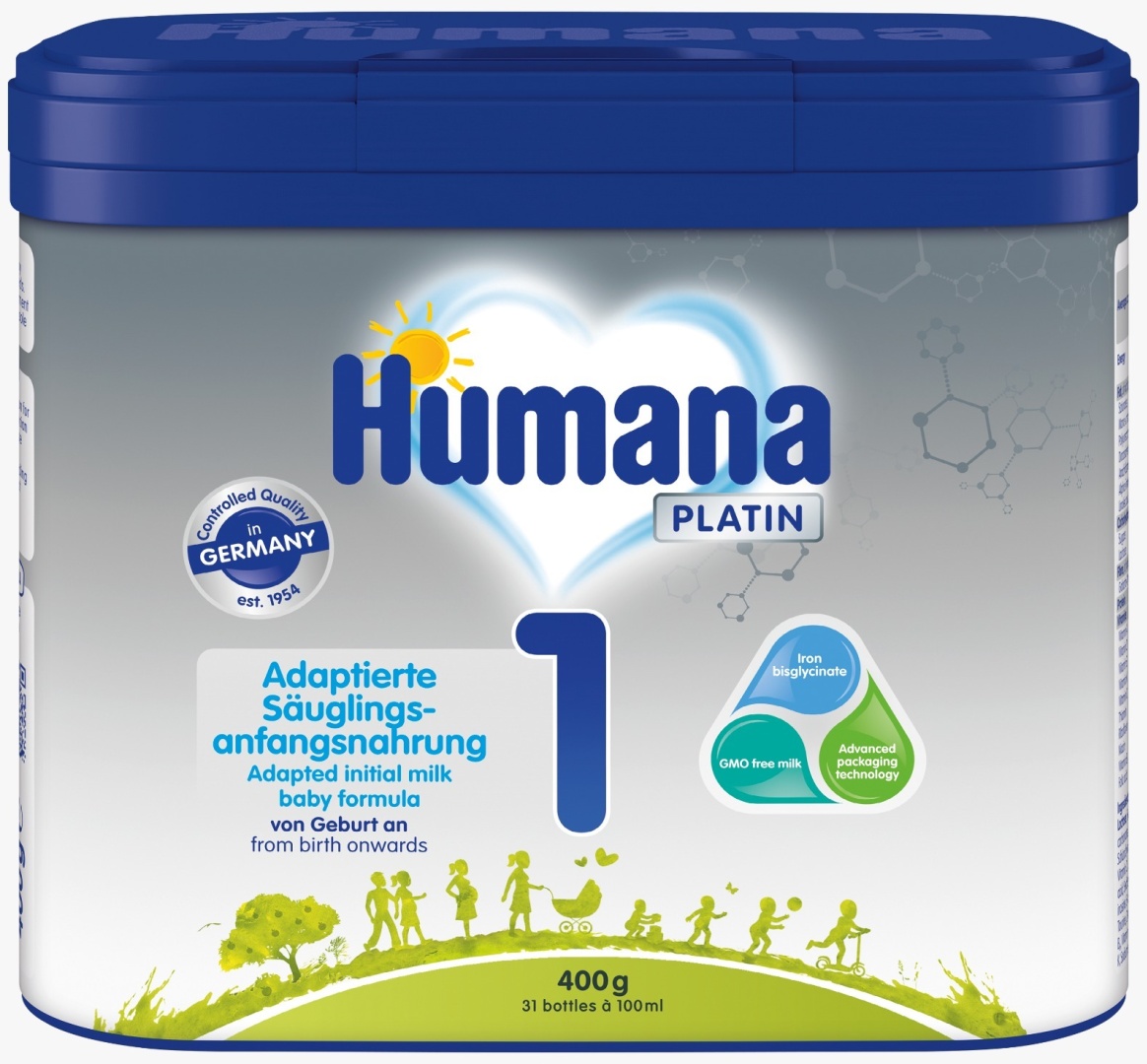 Купить Humana Platin 1 с рождения 400 г в Алматы – Магазин на Kaspi.kz