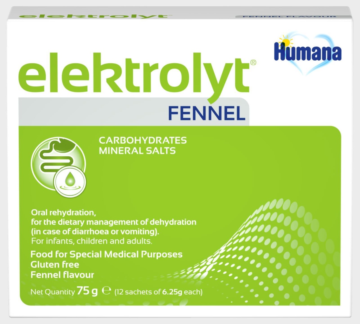 Купить Humana elektrolyt fennel порошок 75 в Алматы – Магазин на Kaspi.kz