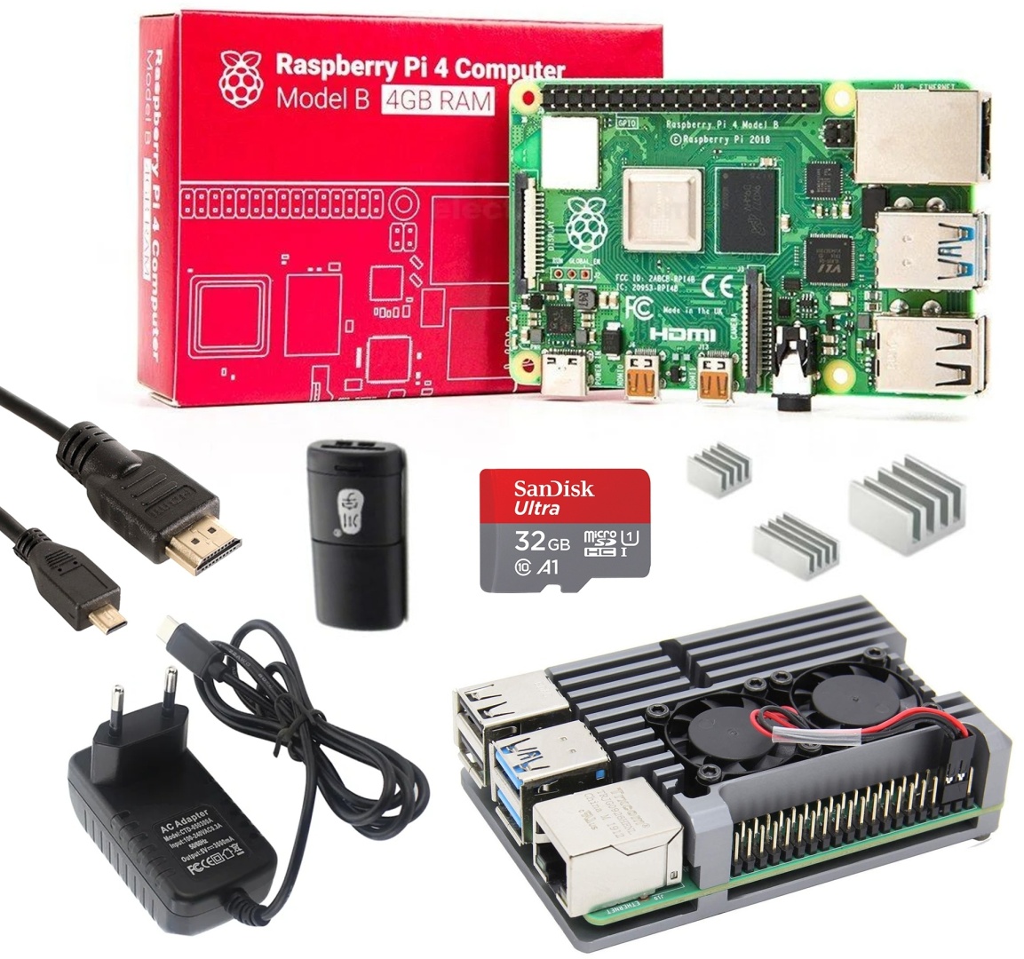 Купить Микрокомпьютер Raspberry Pi Pi 4B Starter Kit 4GB в Алматы – Магазин на Kaspi.kz