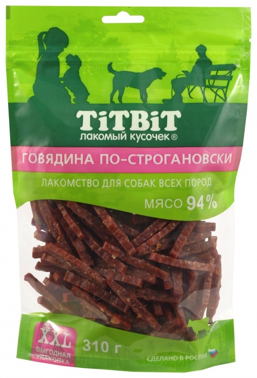 Купить Лакомство TiTBiT кусочки Говядина по-строгановски 310 г в Алматы ...