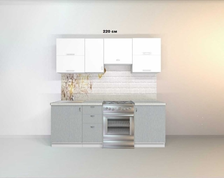 Купить Кухонный гарнитур NUR MEBEL KGB001 220x60x220 см ЛДСП в Алматы ...