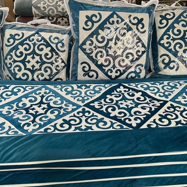 Купить Курак корпе комплект корпе с подушками 220x80 см, вата, синий в ...