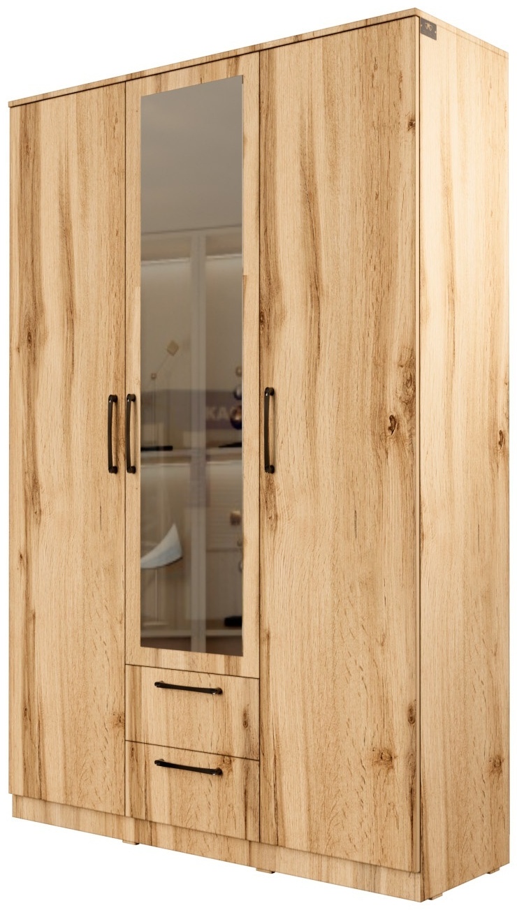 Купить Распашной шкаф Мебель Азии Вирджиния с зеркалом, 135.2x205х45 см ...