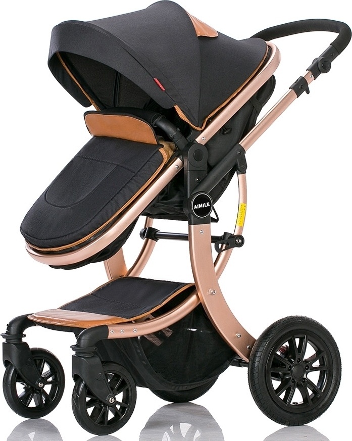 Купить Коляска универсальная 2 в 1 AIMILE Elite 6082_5, черный в Алматы ...