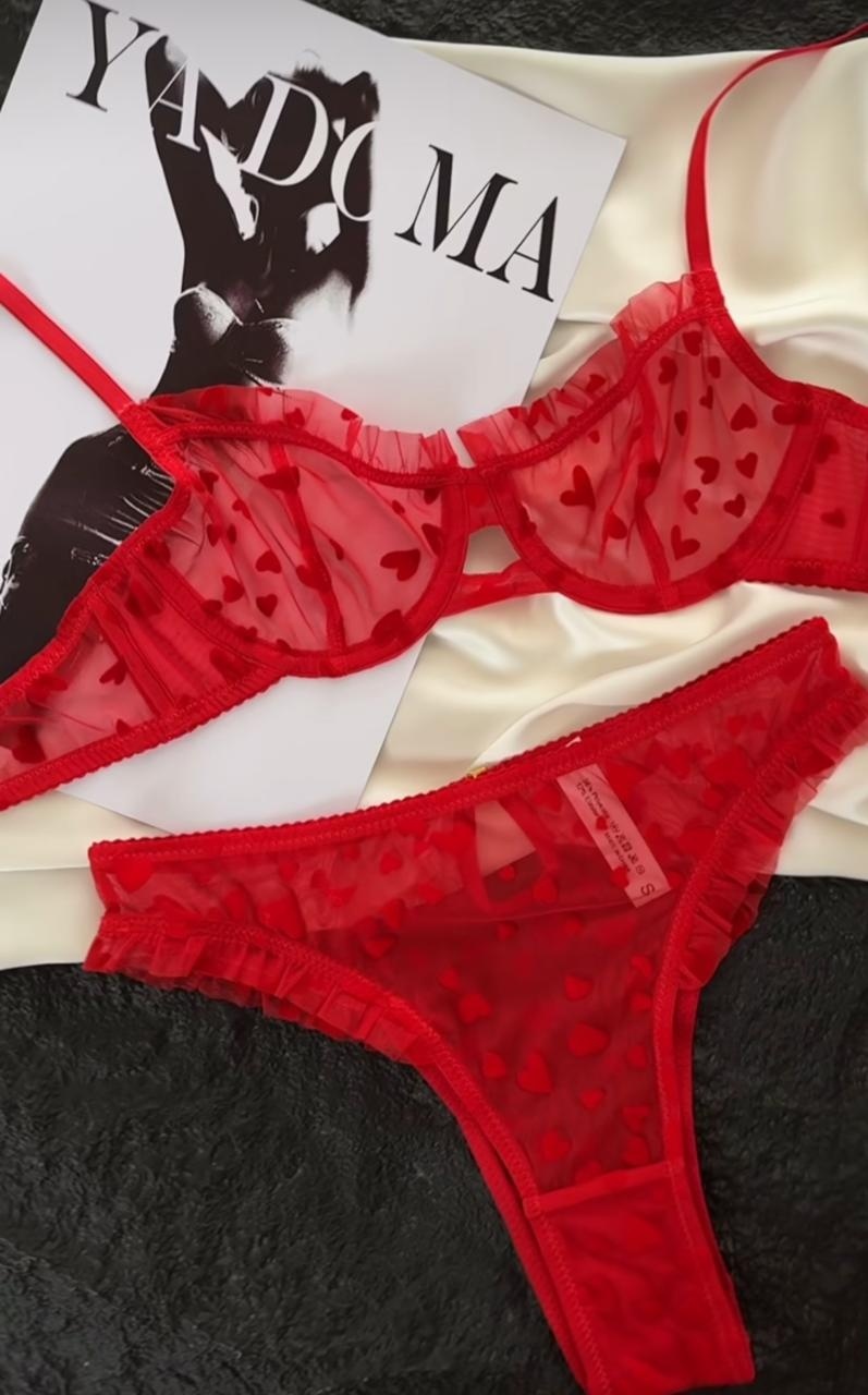 Купить Комплект нижнего белья Shantal Lingerie 998 красный 90B/XL в Алматы – Магазин на Kaspi.kz