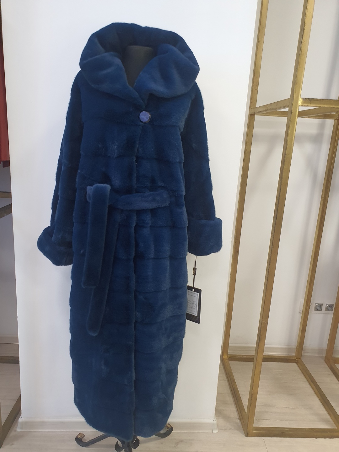 Купить Шуба 30065070_Torriss Эко Шубка WP085-2 dsrk grey-46 синий 50 в ...